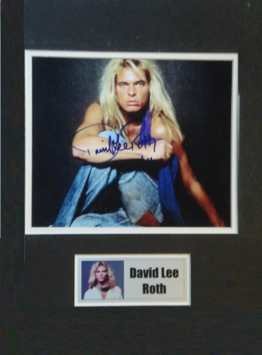 DAVID LEE ROTH Signed Photo Plaque - Van Halen 12"x 16" W/coa - Etsy
