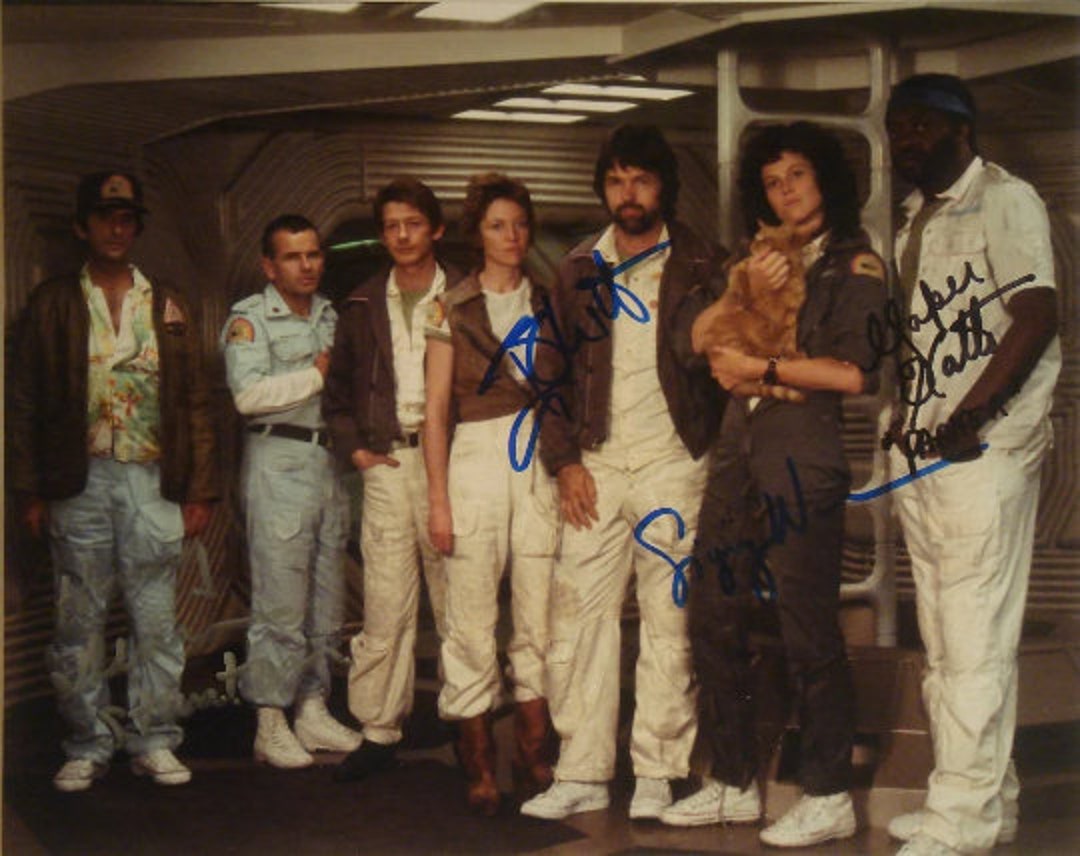 ALIEN CAST SIGNED Photo X4 - Sigourney Weaver, Tom Skerrit, Yaphet ...