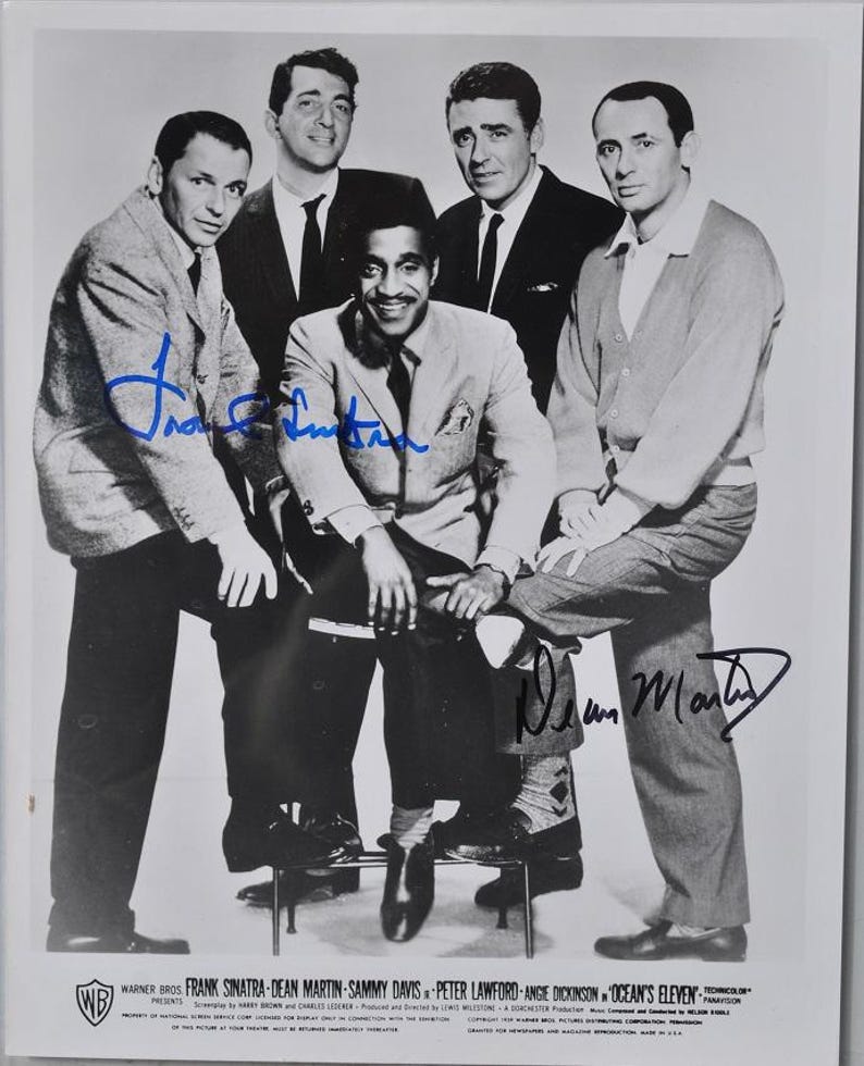 Frank Sinatra & Dean Martin - RAT PACK - Autographed 8x10 Photo W/coa ...