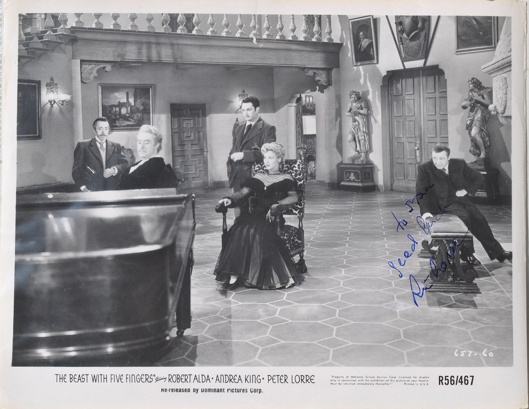 PETER LORRE Signed Photo – the Beast With Five Fingers W/coa - Etsy