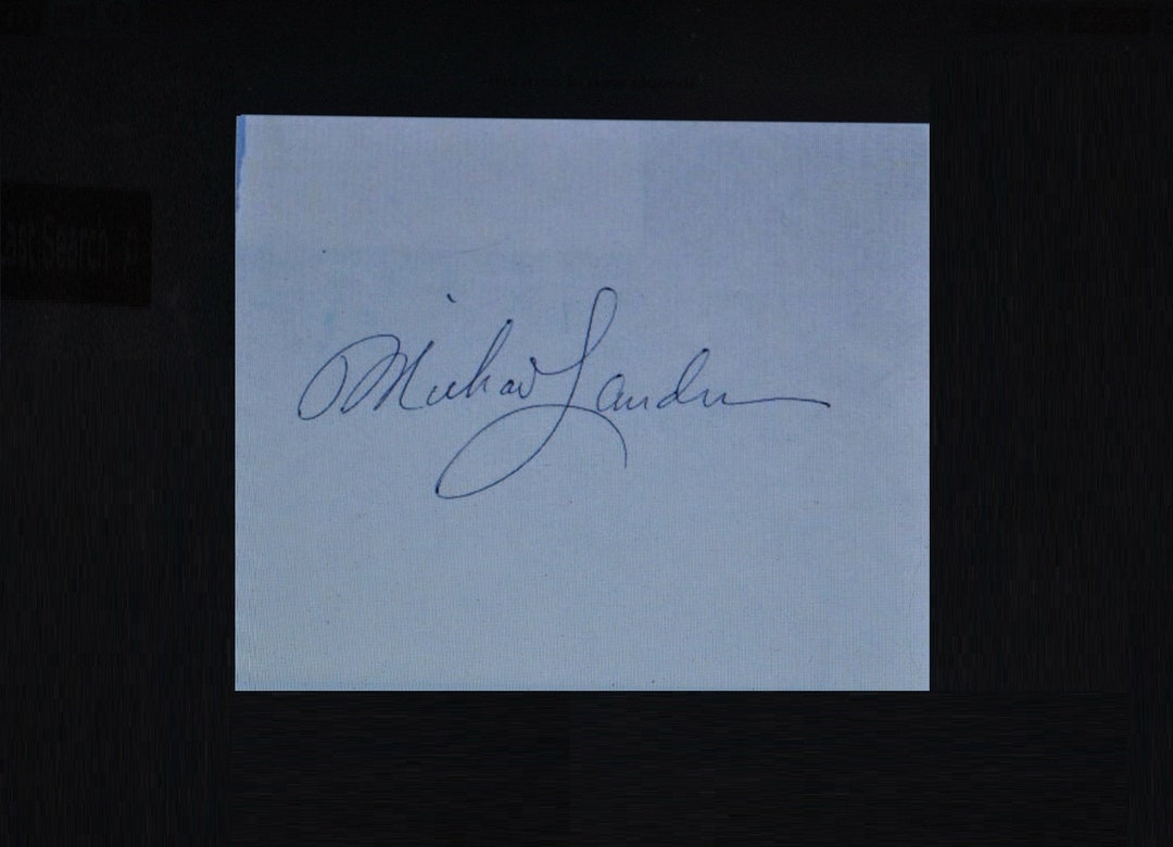 MICHAEL LANDON Signed Page - BONANZA - Little House on the Prairie W ...