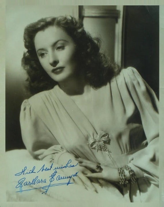 BARBARA STANWYCK SIGNED Photo W/coa - Etsy