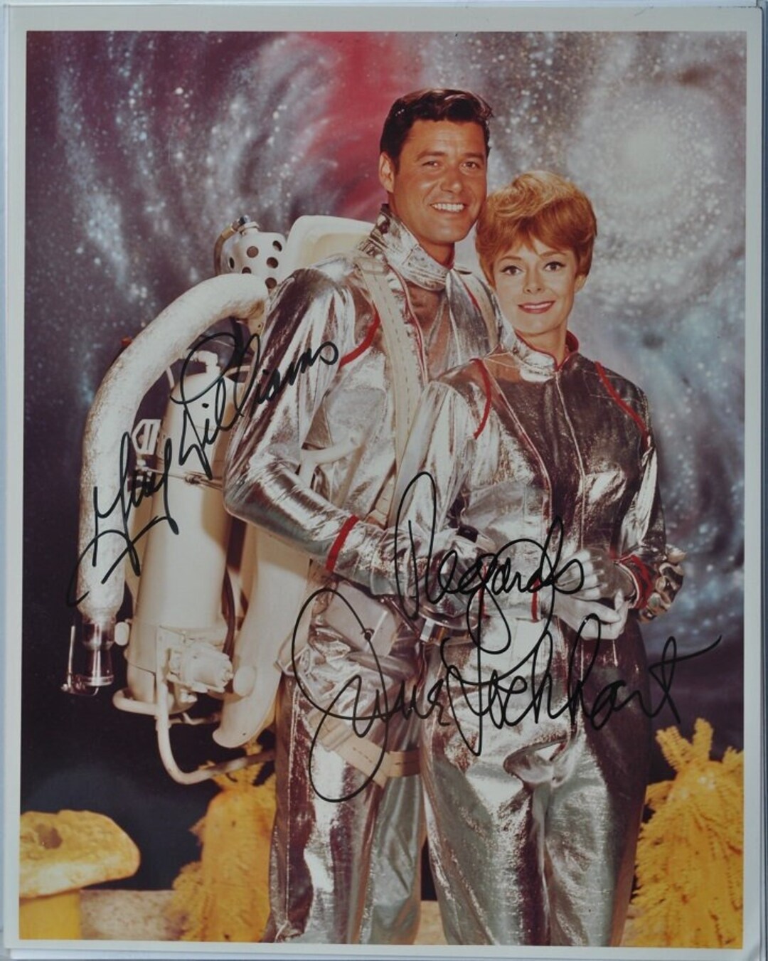 LOST IN SPACE Cast Signed Photo X2 – Guy Williams, June Lockhart W/coa ...