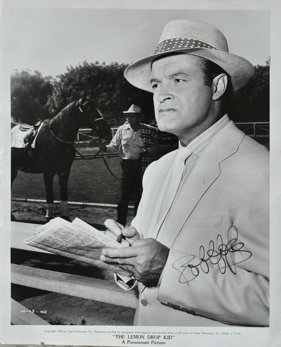 BOB HOPE Signed Photo - the Lemon Drop Kid W/coa - Etsy