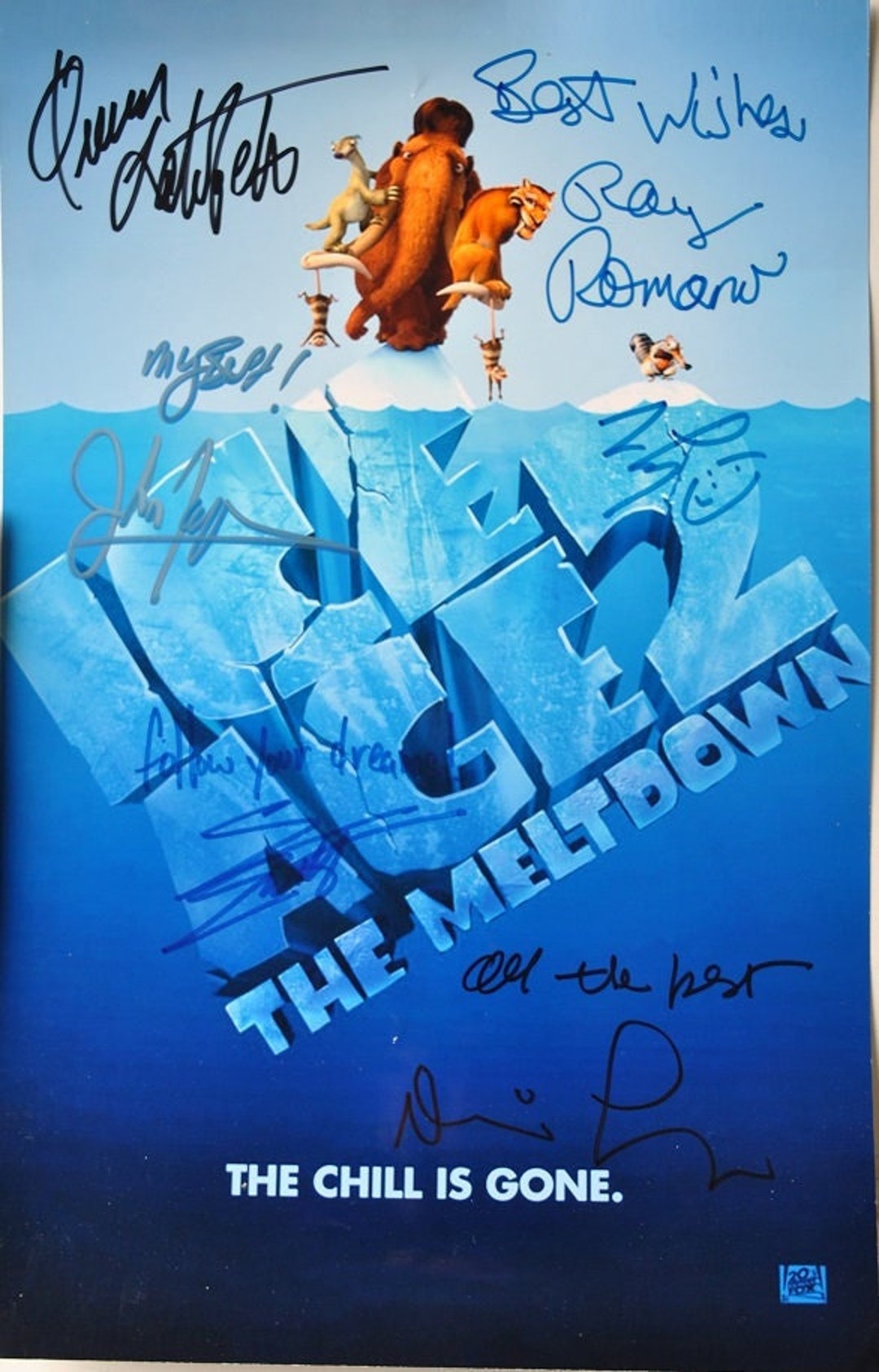 ICE AGE CAST Signed Poster X6 – Ray Romano, John Leguizamo, Denis Leary ...