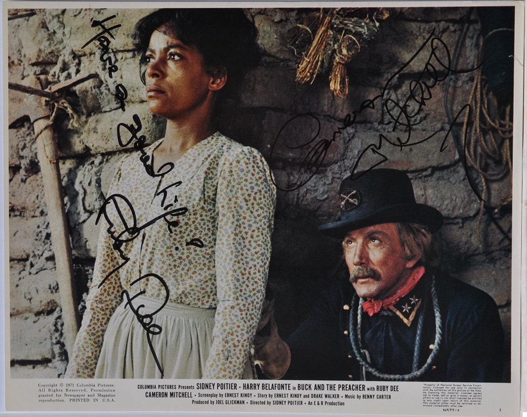 RUBY DEE & CAMERON Mitchell Signed Photo - Buck and the Preacher ...