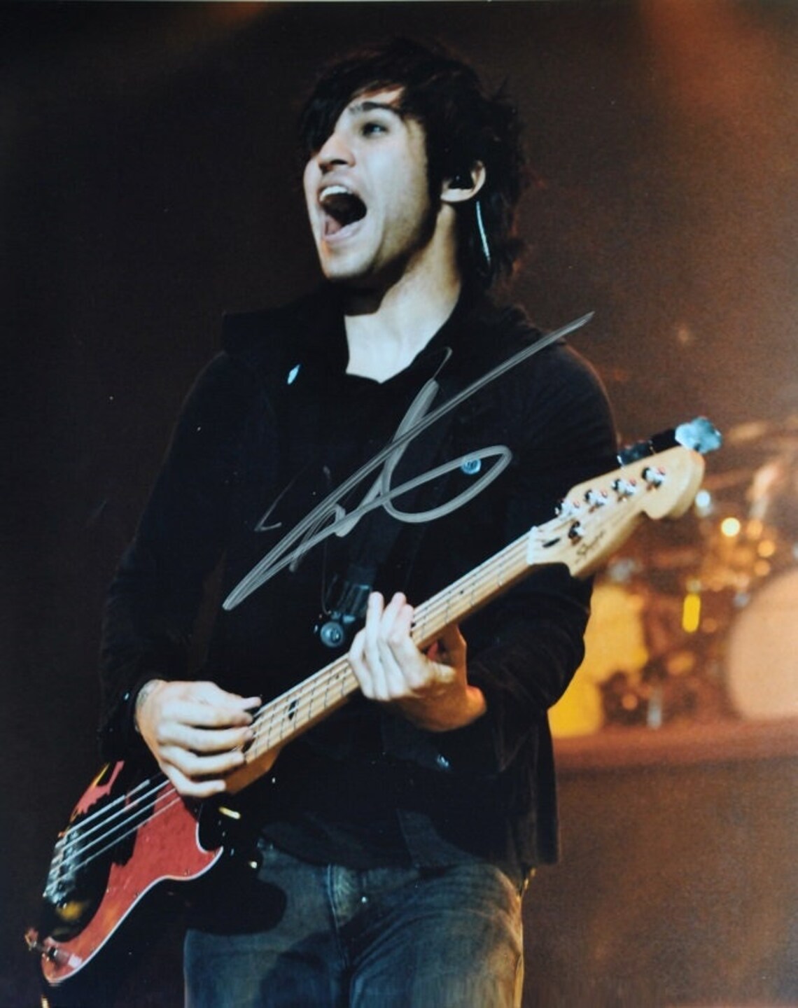 PETE WENTZ Signed Photo Fall Out Boy W/coa - Etsy