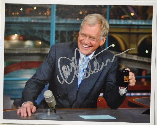 DAVID LETTERMAN SIGNED Photo - Late Night With David Letterman W/coa - Etsy