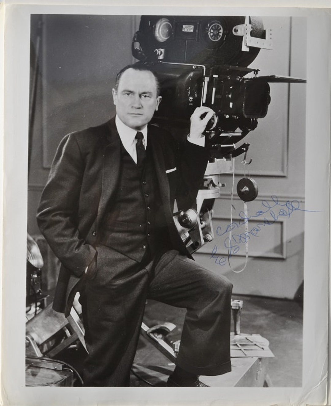 E. G. MARSHALL SIGNED Photo - the Crucible, Macbeth, the Iceman Cometh ...