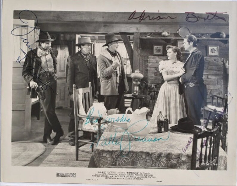 BRIMSTONE CAST SIGNED Photo X4 - Walter Brennan, Adrian Booth, James ...