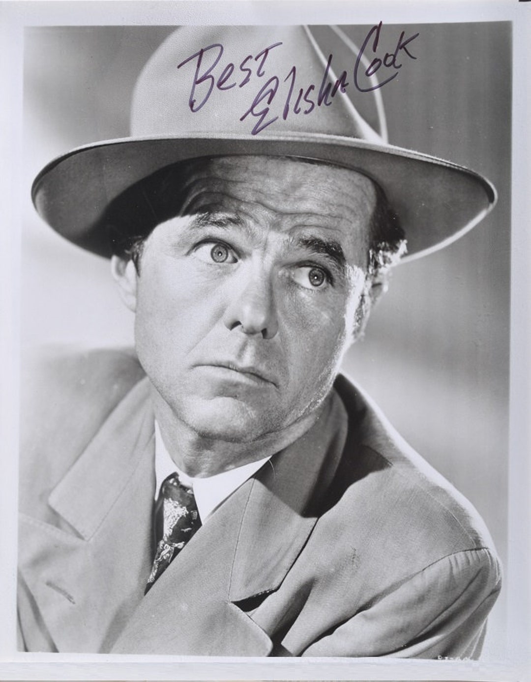 ELISHA COOK SIGNED Photo - the Maltese Falcon, the Big Sleep W/coa - Etsy