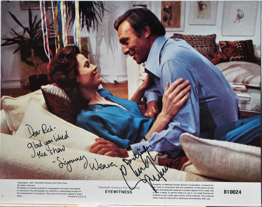 SIGOURNEY WEAVER & CHRISTOPHER Plummer Signed Photo - Eyewitness 11x14 ...