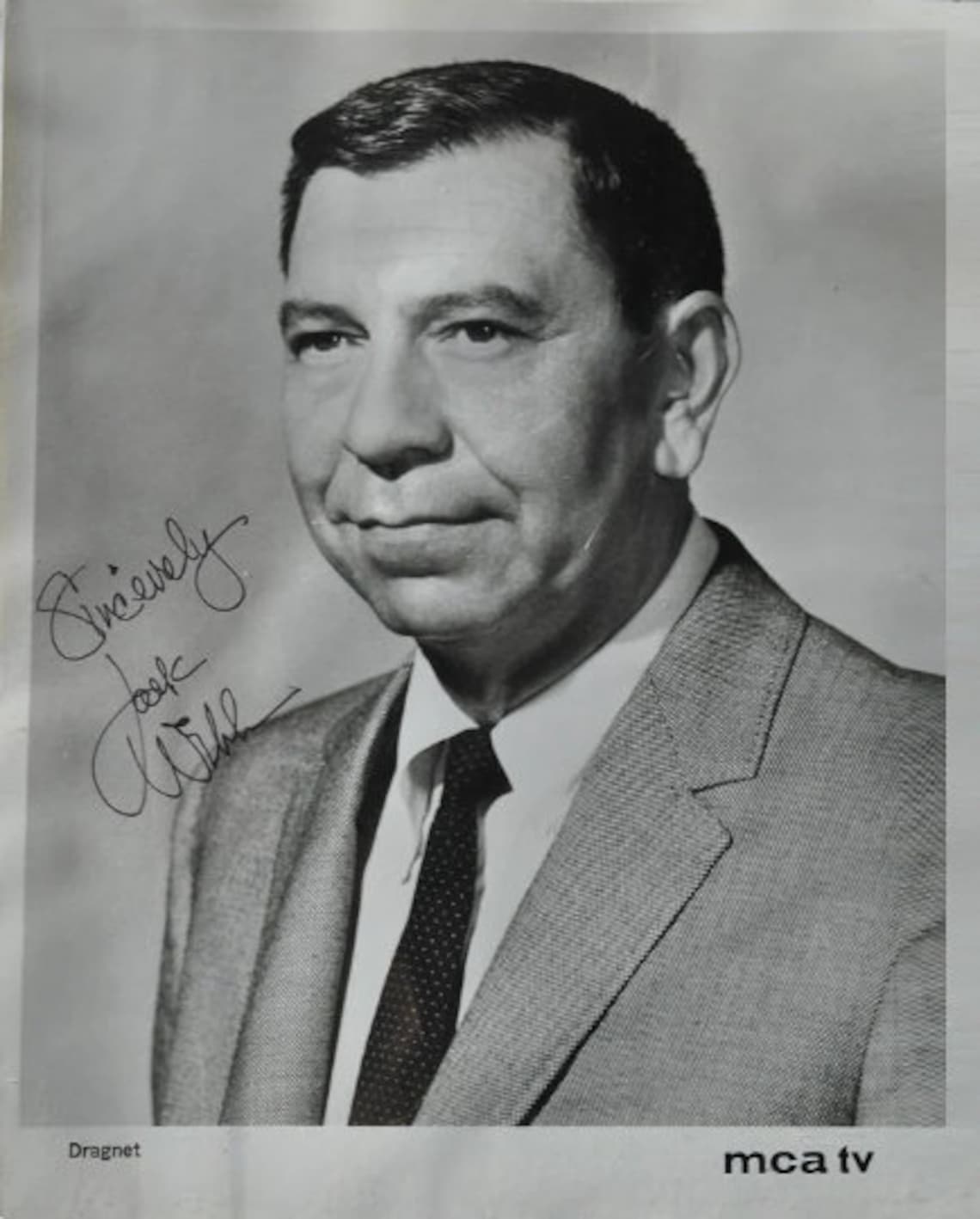 JACK WEBB SIGNED Autographed Photo - Dragnet W/coa - Etsy