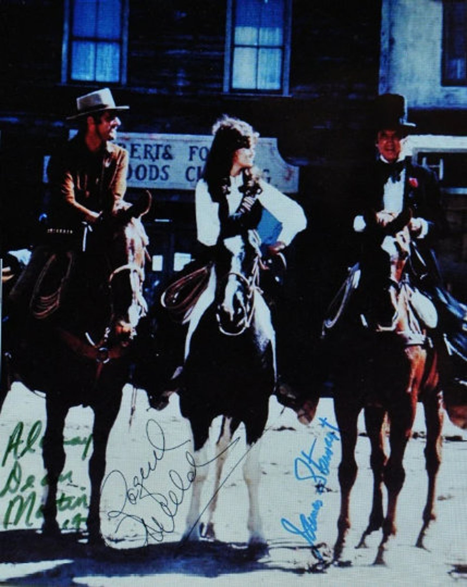 DEAN MARTIN, JAMES Stewart, Raquel Welch Signed Photo X3 - Bandolero W ...