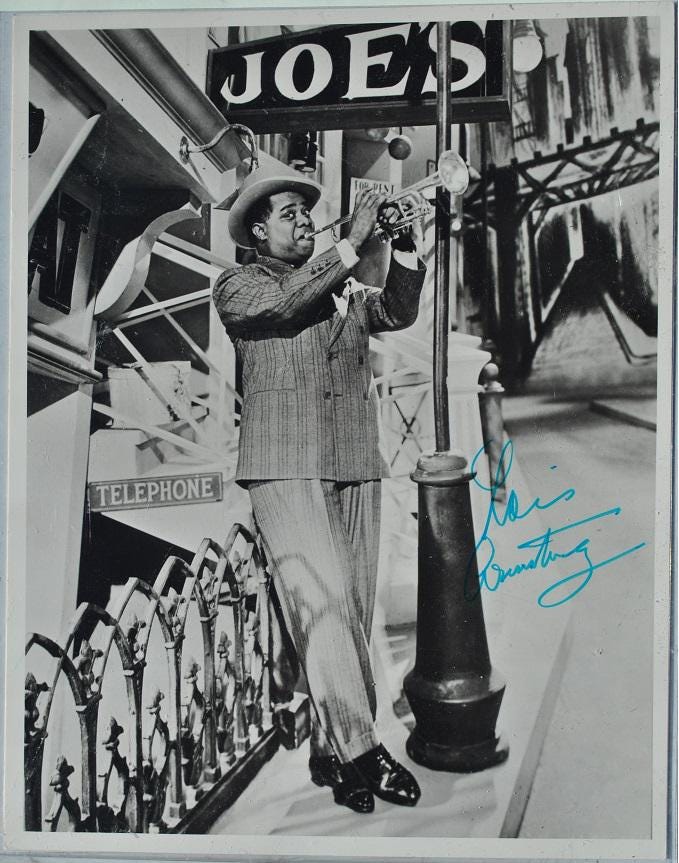 LOUIS ARMSTRONG SIGNED Photo - Satchmo - Pops W/coa - Etsy