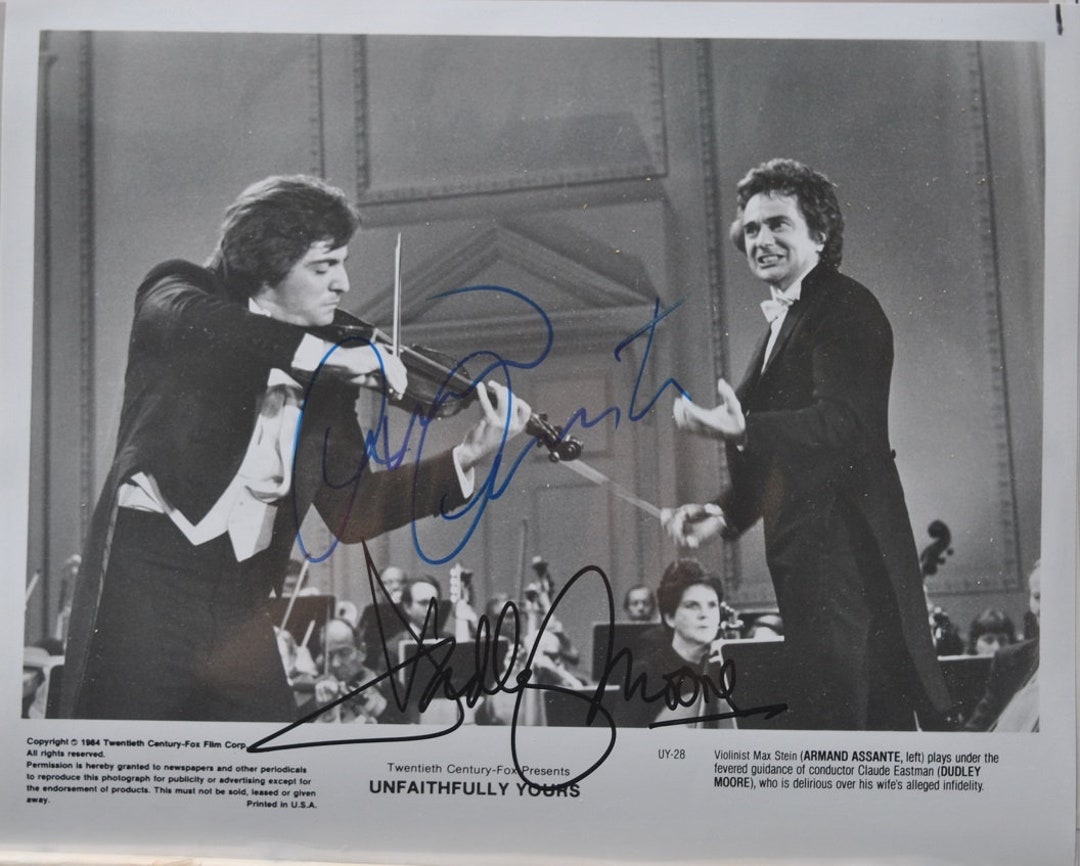 Dudley Moore & Armand Assante SIGNED PHOTO - Unfaithfully Yours W/coa ...
