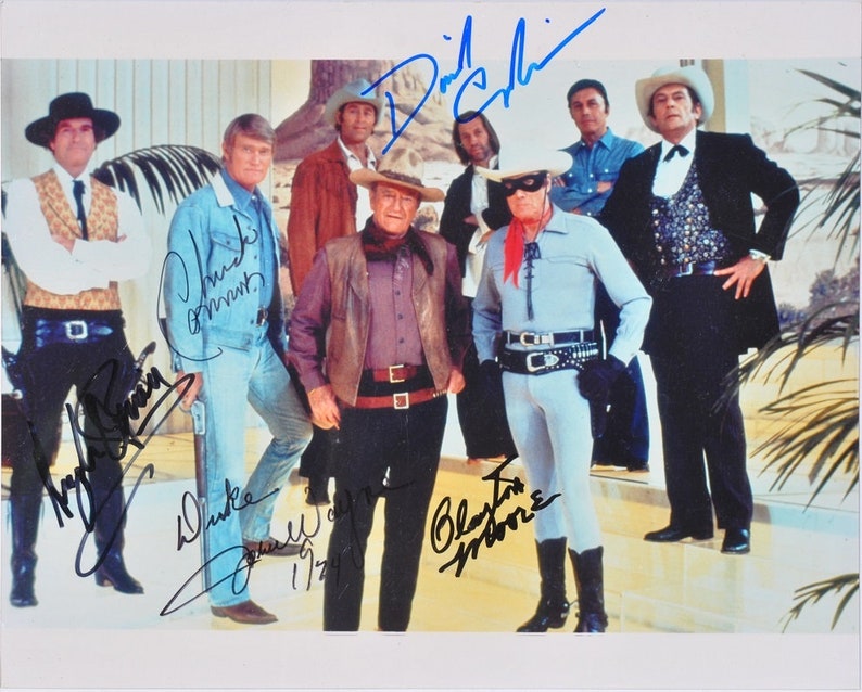 JOHN WAYNE & Western Legends X5 - RKO Pic in 70s - Hugh O'brien, David ...
