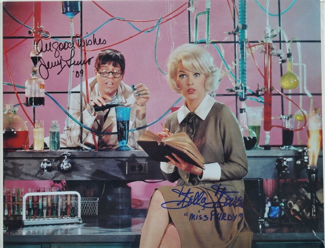 NUTTY PROFESSOR Cast Signed Photo X2 - Jerry Lewis & Stella Stevens 11 ...