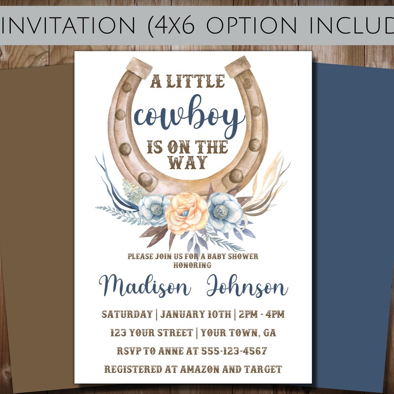 Cowboy Party Invite - Etsy