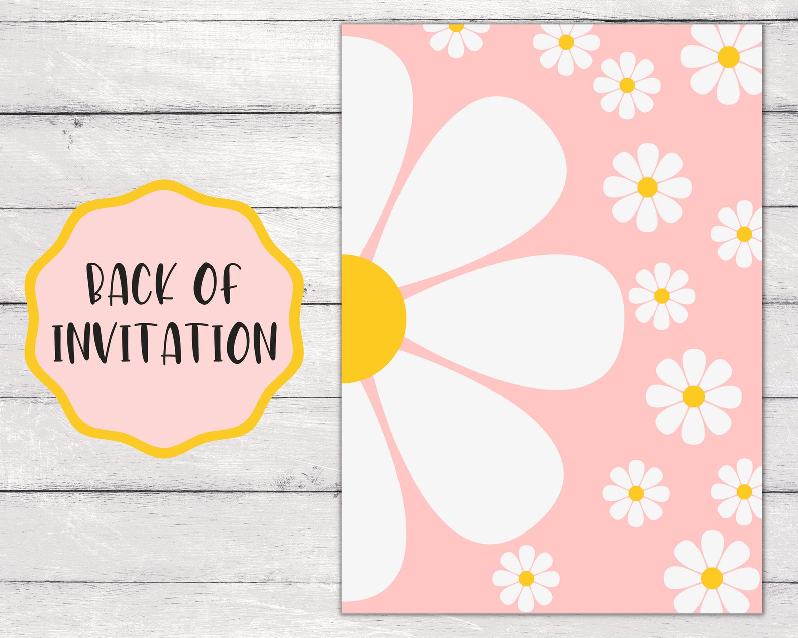 Daisy Birthday Invitation Floral Birthday Party Garden Party - Etsy