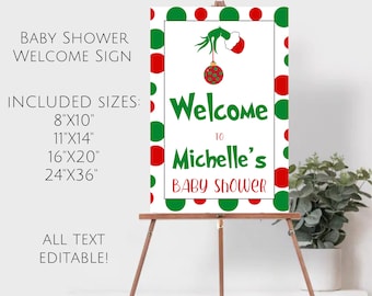 Grinch Baby Shower Sign - Etsy