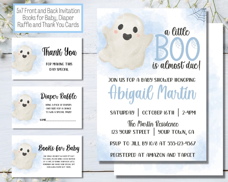EDITABLE A Little Boo is Almost Due Baby Shower Invitation - Etsy