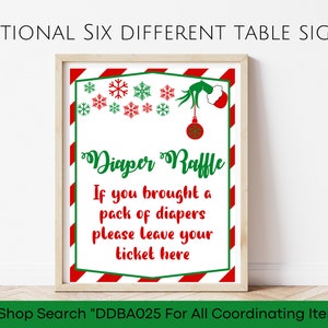 Grinch Baby Shower Welcome Sign: Christmas Party Decor (digital ...