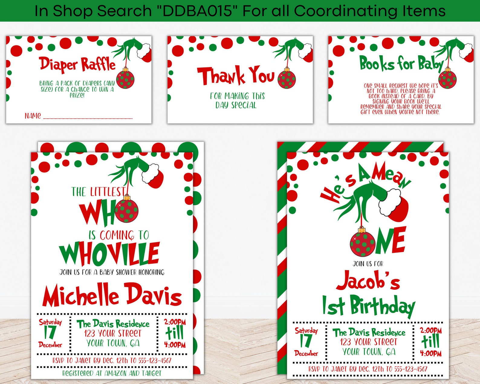 Grinch Baby Shower Diaper Raffle Table Sign, Grinchmas Baby Shower ...