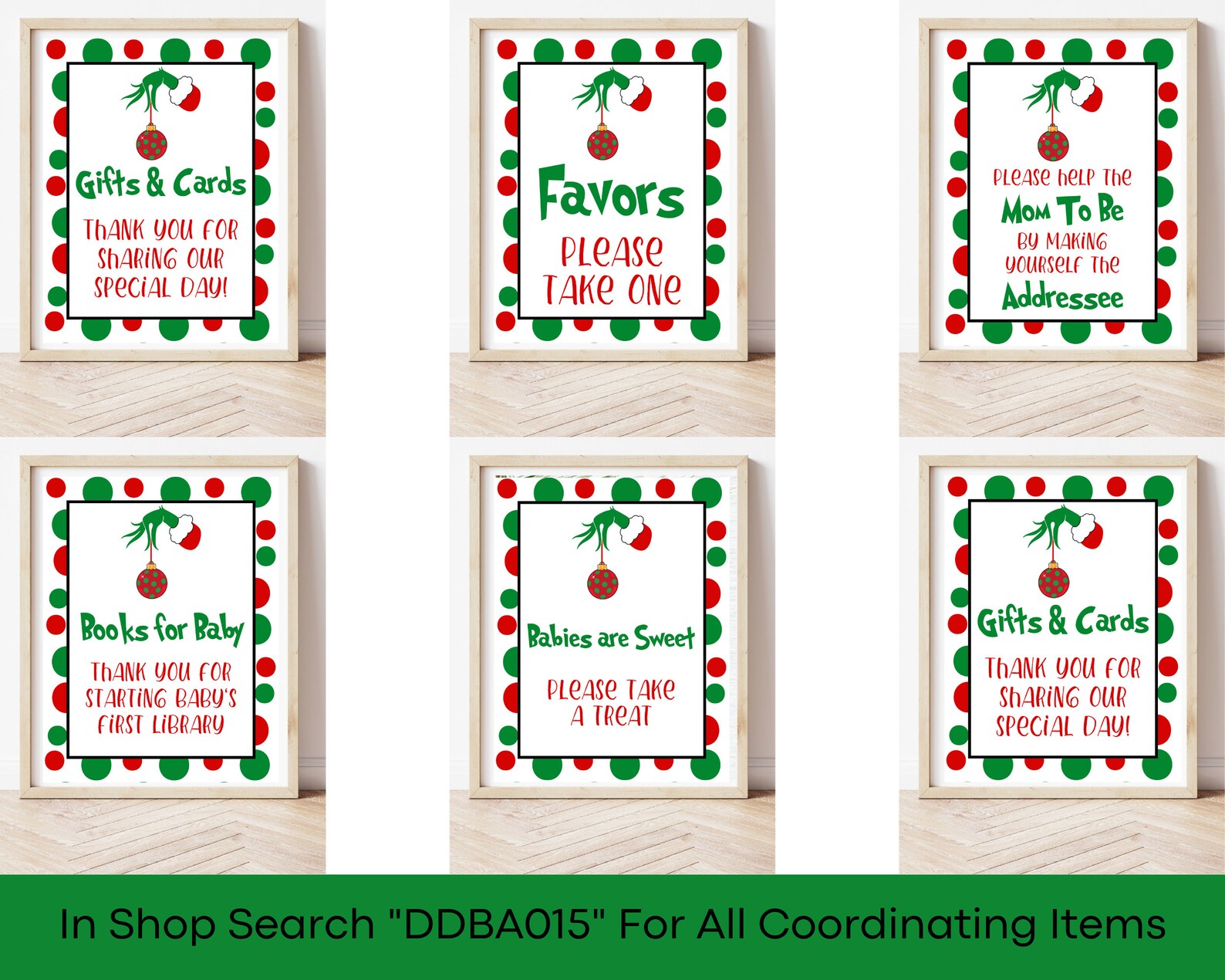 Grinch Baby Shower Diaper Raffle Table Sign, Grinchmas Baby Shower ...