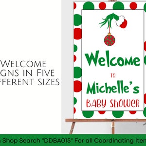 Grinch Baby Shower Diaper Raffle Table Sign, Grinchmas Baby Shower ...