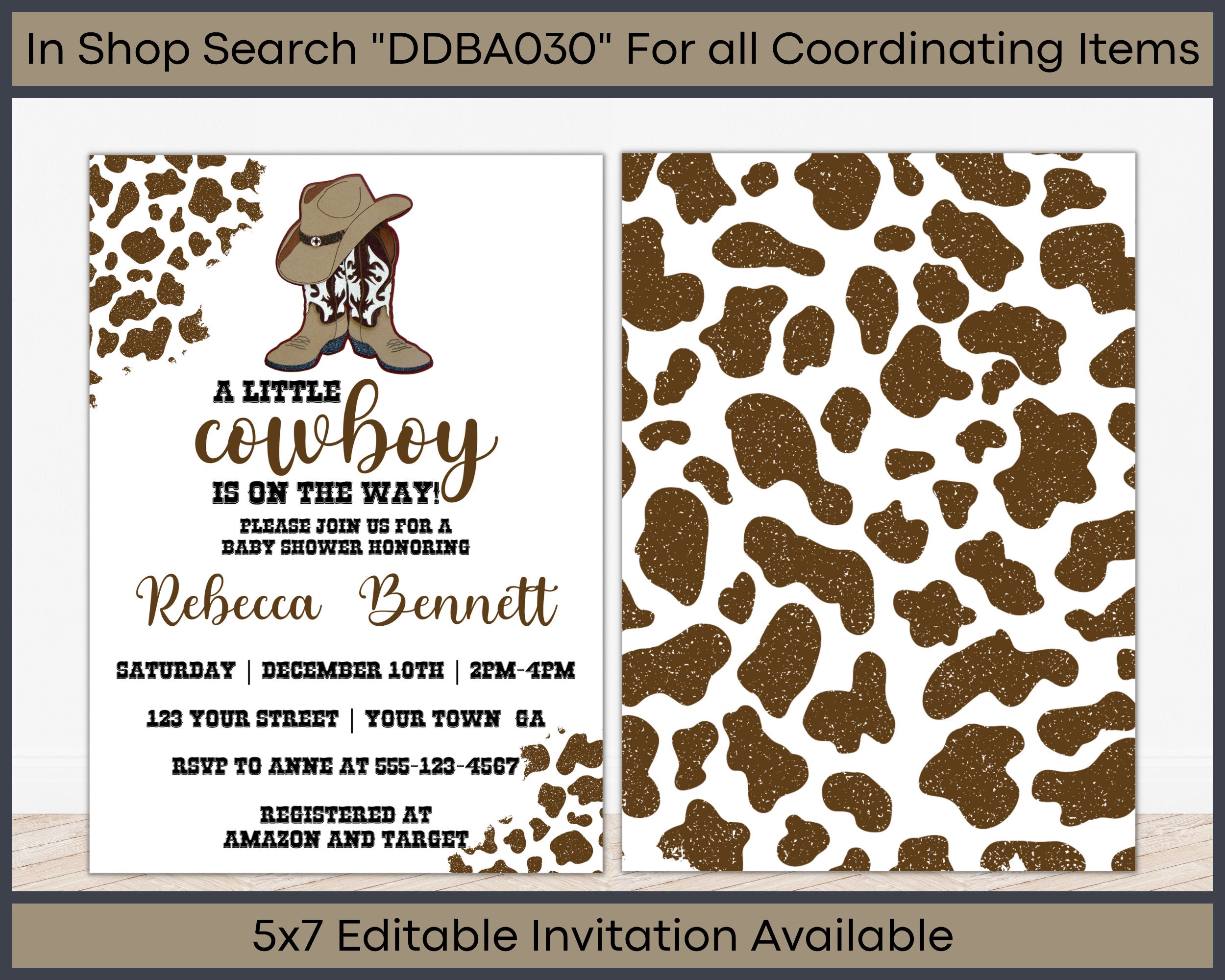 Cowboy Themed Baby Shower Signs, Western Themed Baby Shower Decor ...