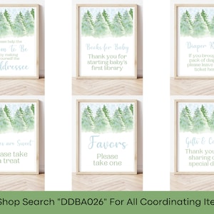 Boy Winter Wonderland Baby Shower Diaper Raffle Sign, Baby It's Cold ...