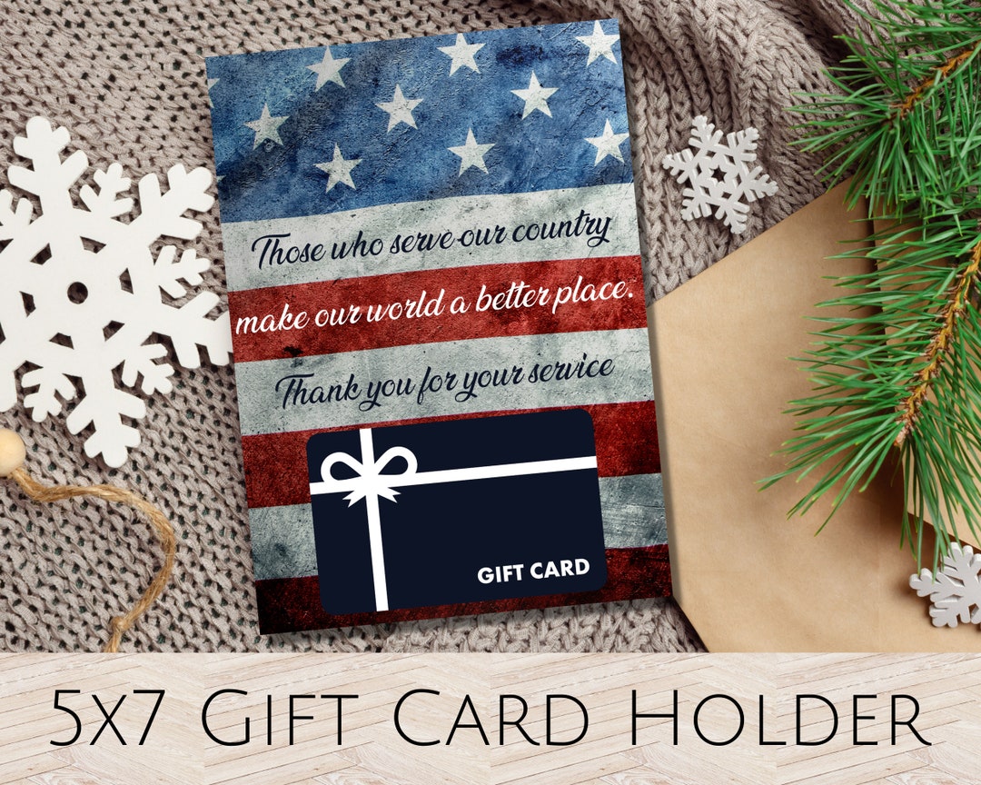 American Flag Gift Card Holder: Patriotic Military Gift (digital File ...