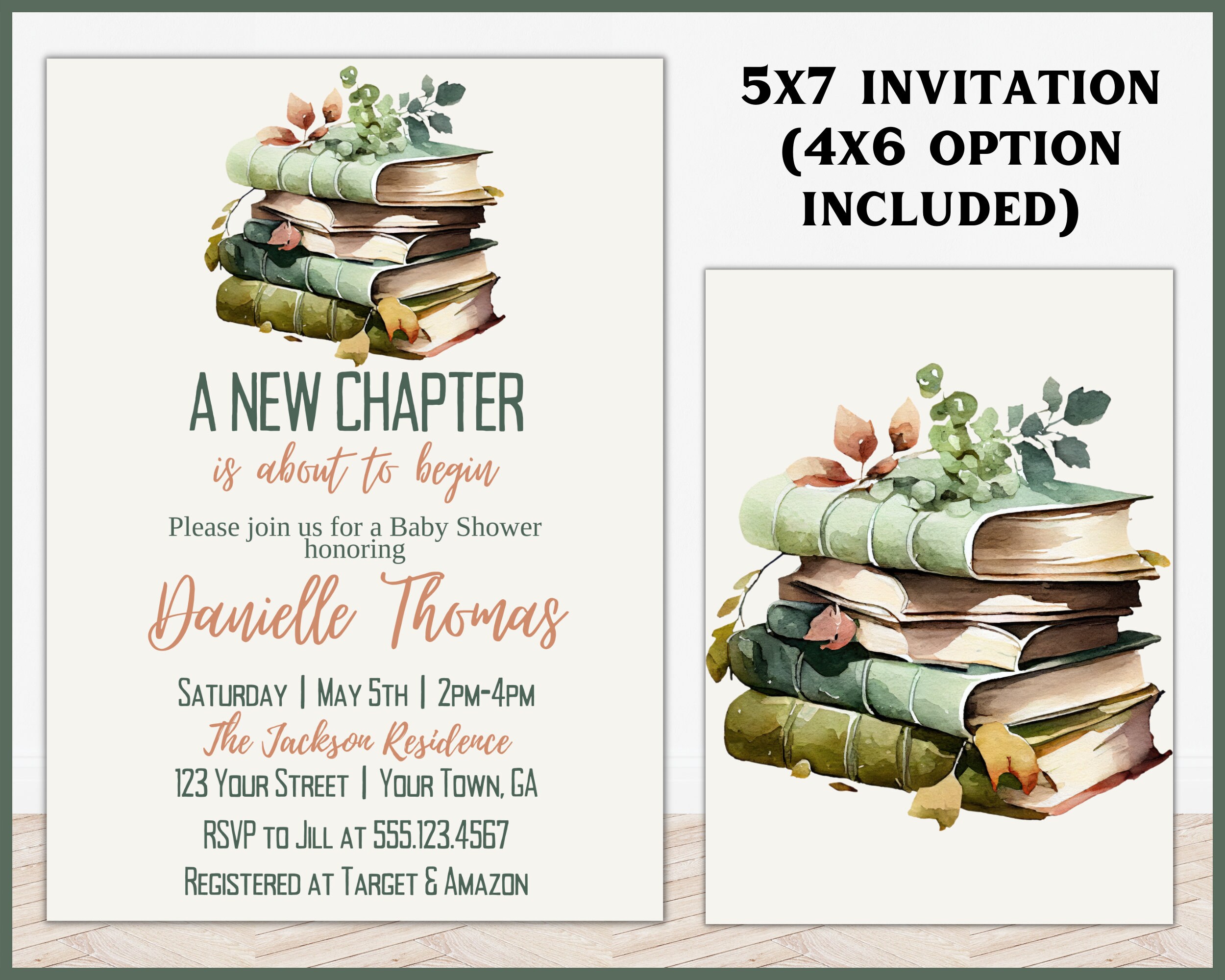 Storybook Baby Shower Invitation Set, New Chapter Baby Sprinkle Pack ...