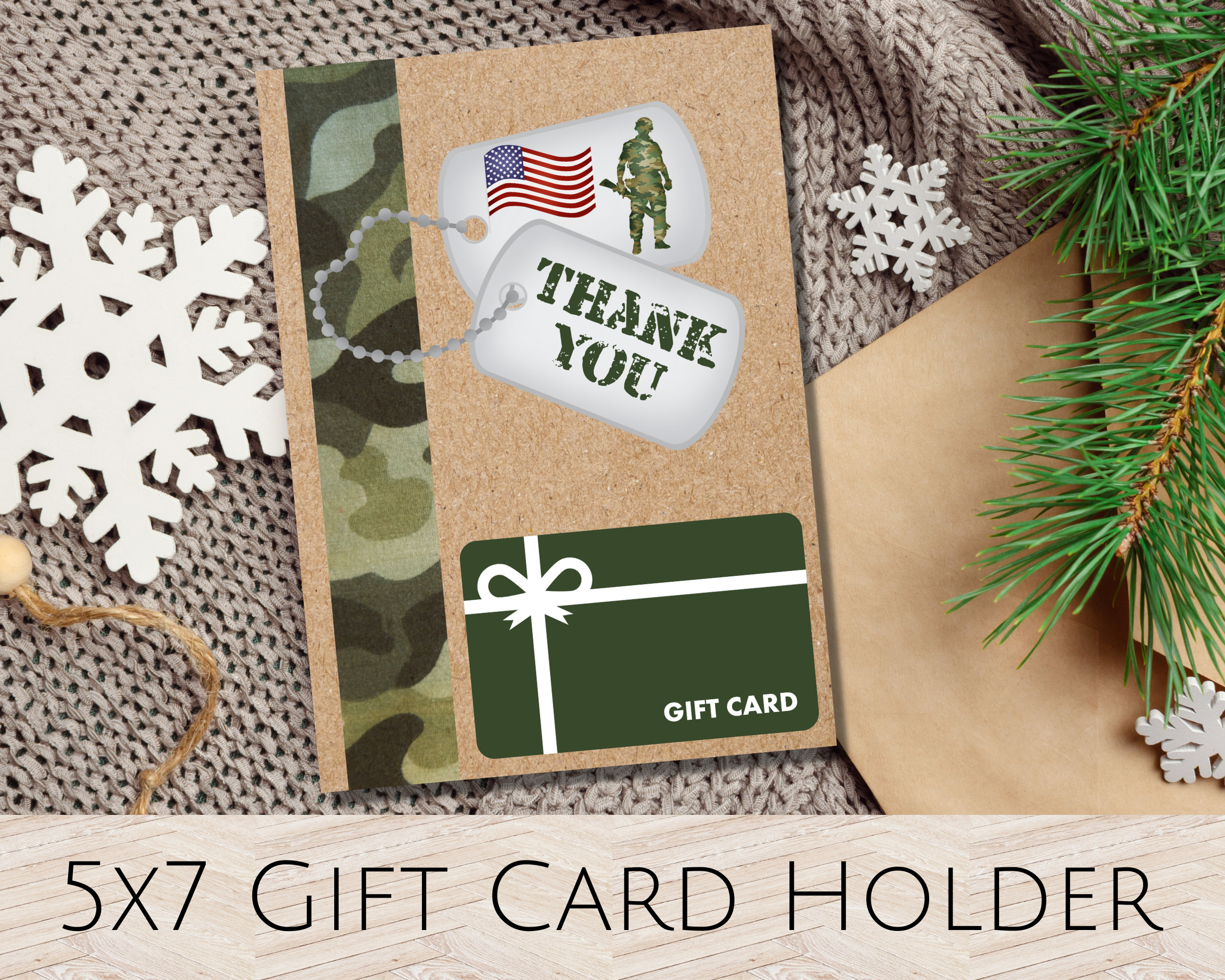 Military Gift Card Holder Army Care Package Gift Navy Gift Air Force ...