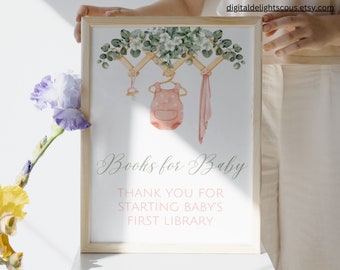 Books for Baby Sign, Printable Baby Shower Book for Baby Sign, Books ...