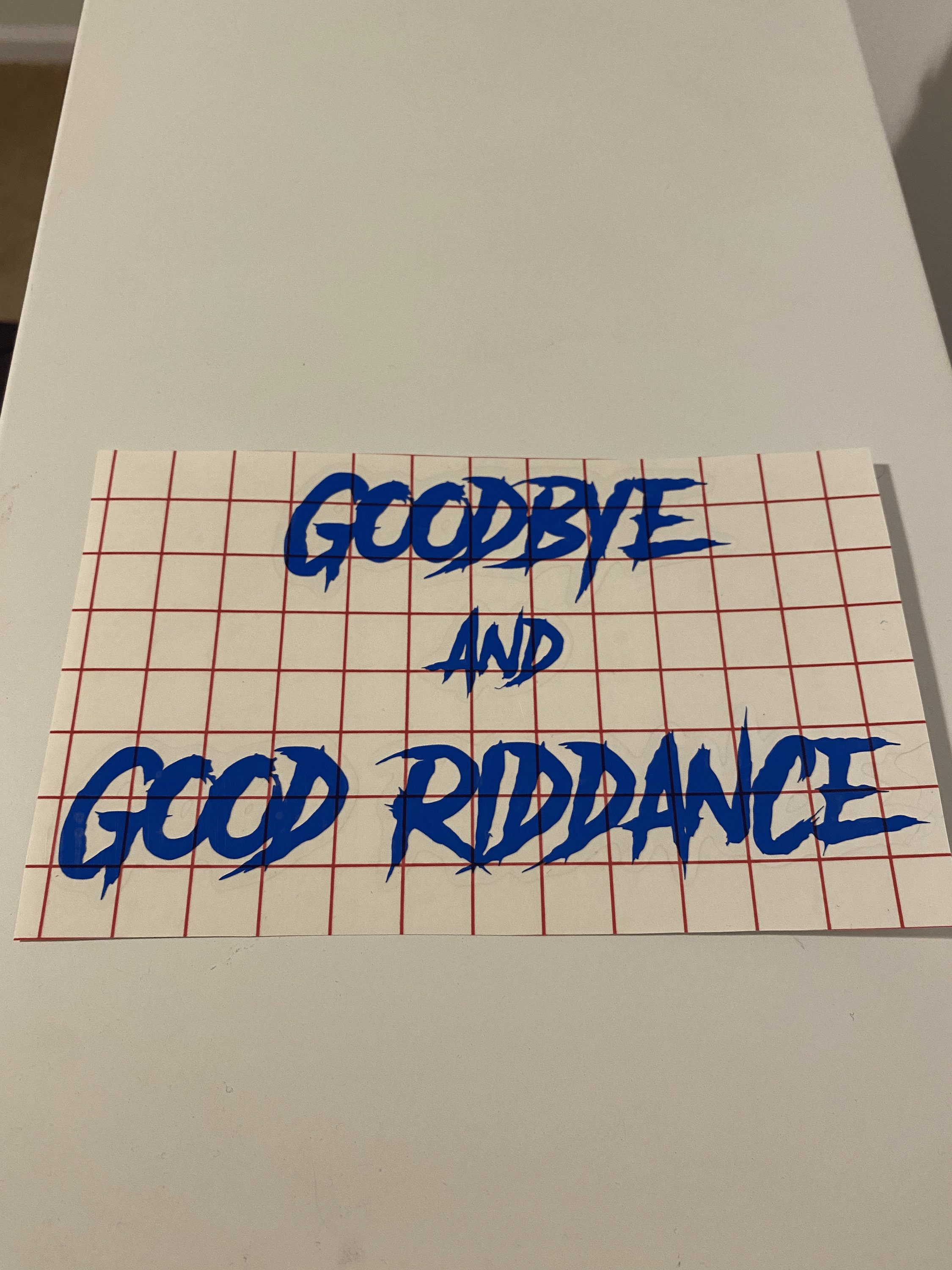 Goodbye & Good Riddance Sticker - Etsy