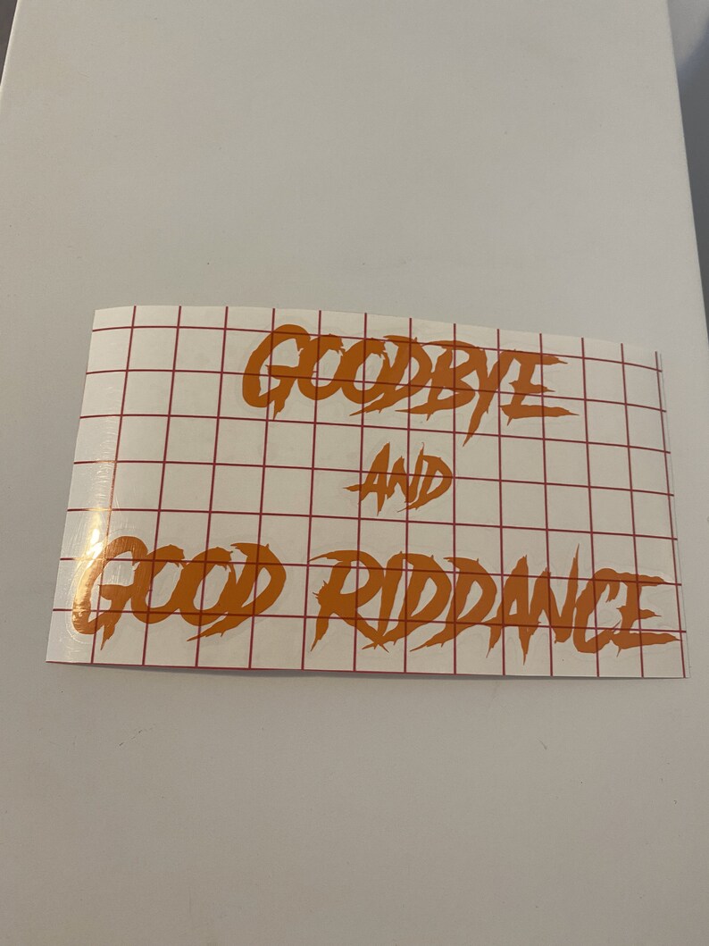Goodbye & Good Riddance Sticker - Etsy