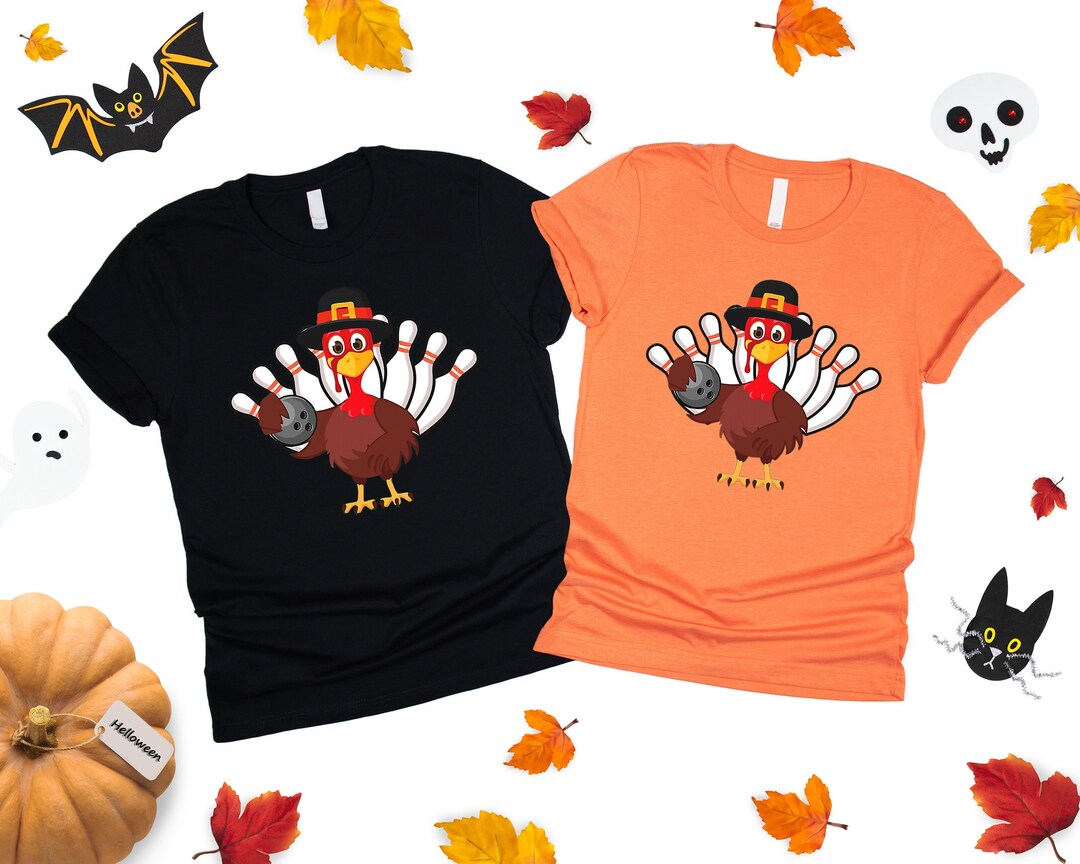 Turkey Bowling Shirt, Bowling Squad Shirt, Cute Turkey Shirt, Family ...