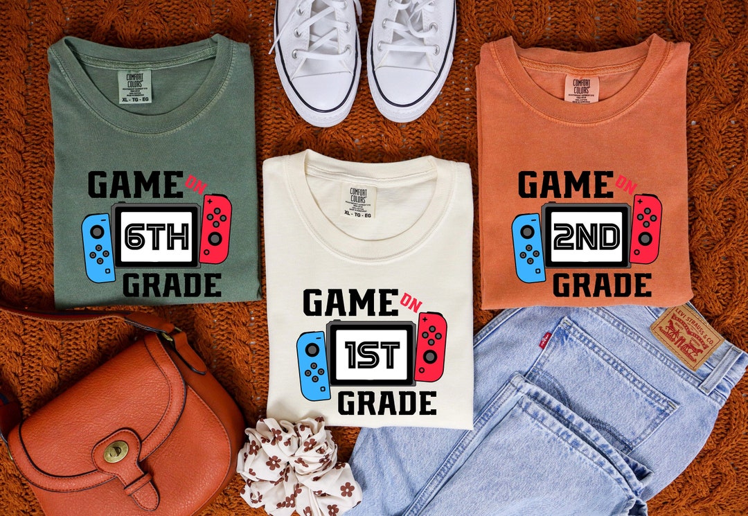 Game on Grade Shirt - Back to School T-shirt - School Gift - Custom ...