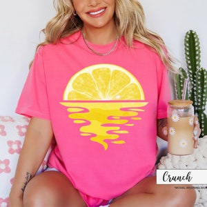 Lemon Shirt, Summer Lemon Tshirt, Botanical Lemon Shirt, Lemon Squeeze ...