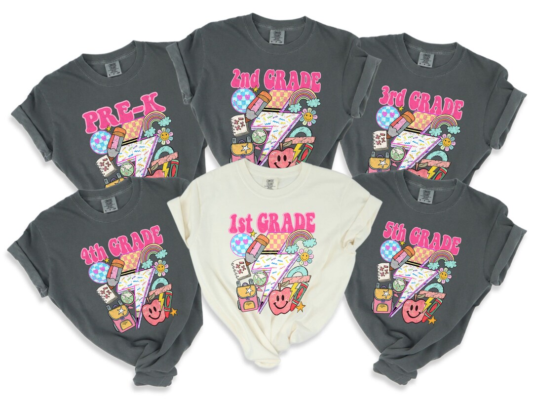 School Material Custom Grade Shirt - Back to School Shirt - First Day ...
