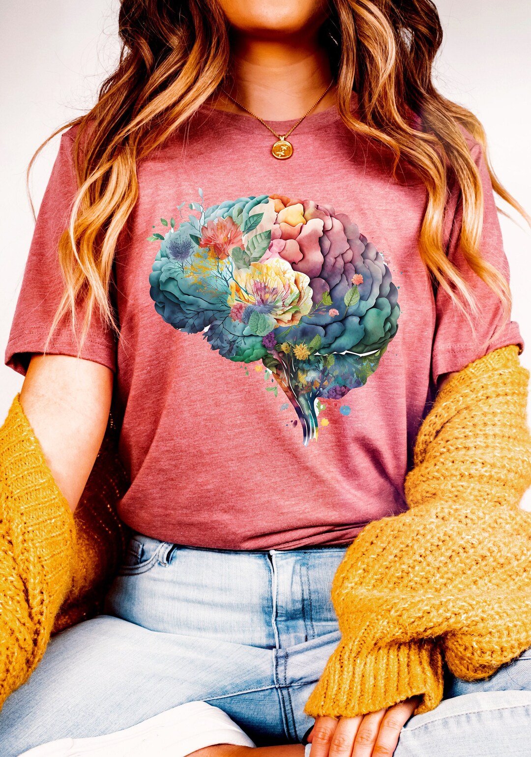 Floral Brain Shirts, Brain Anatomy Shirt, Awareness Shirt, Nursing Tee ...
