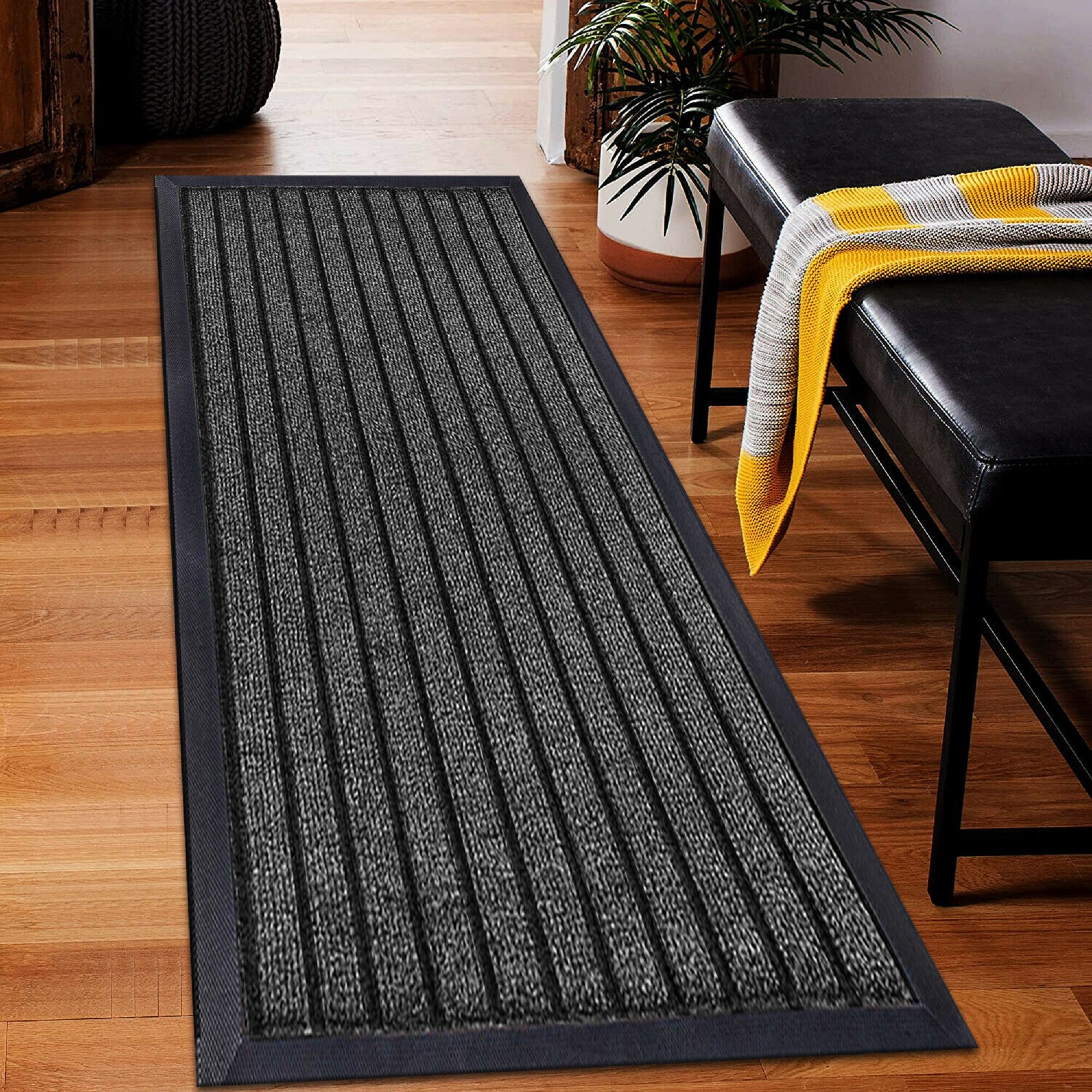 Heavy Duty Rubber Barrier Mat Non Slip Hall Hallway Kitchen Runner Rug ... Heavy Duty Rubber Barrier Mat Non Slip Hall Hallway Kitchen Runner Rug ...