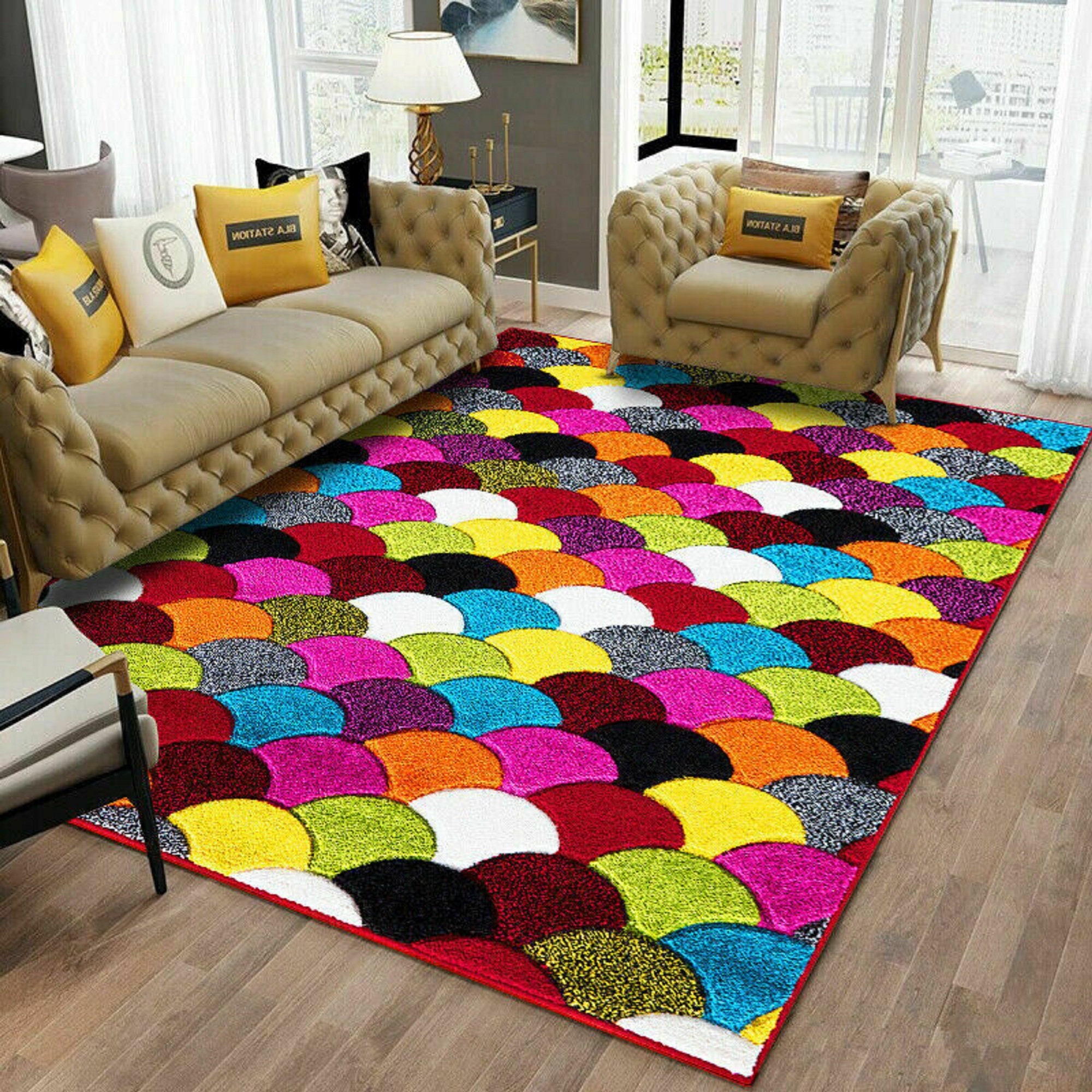 Modern Luxury Hand Carved Multi Colour Carpets Small Large Floor Rugs ...