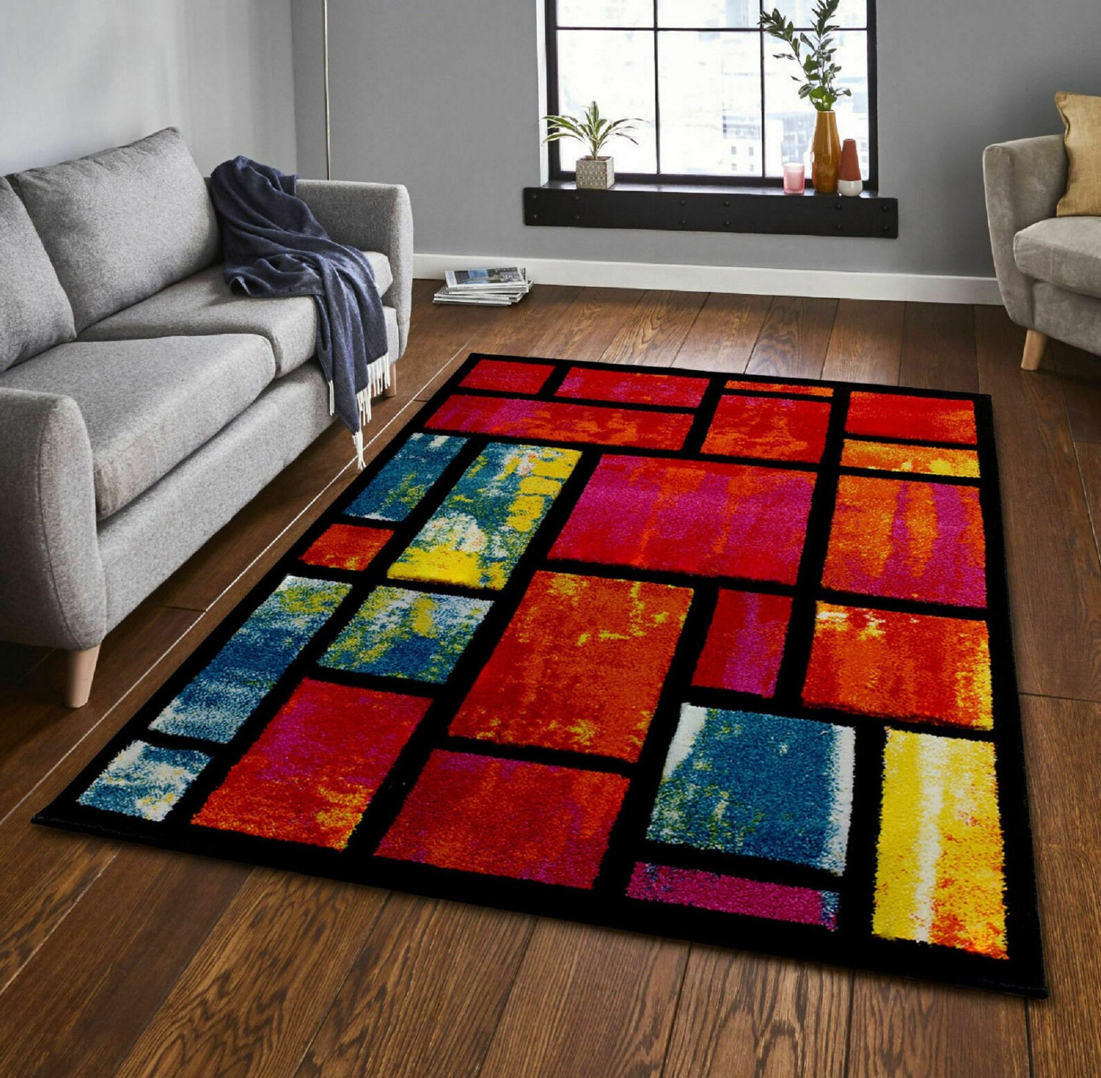 Modern Luxury Hand Carved Multi Colour Carpets Small Large Floor Rugs ...