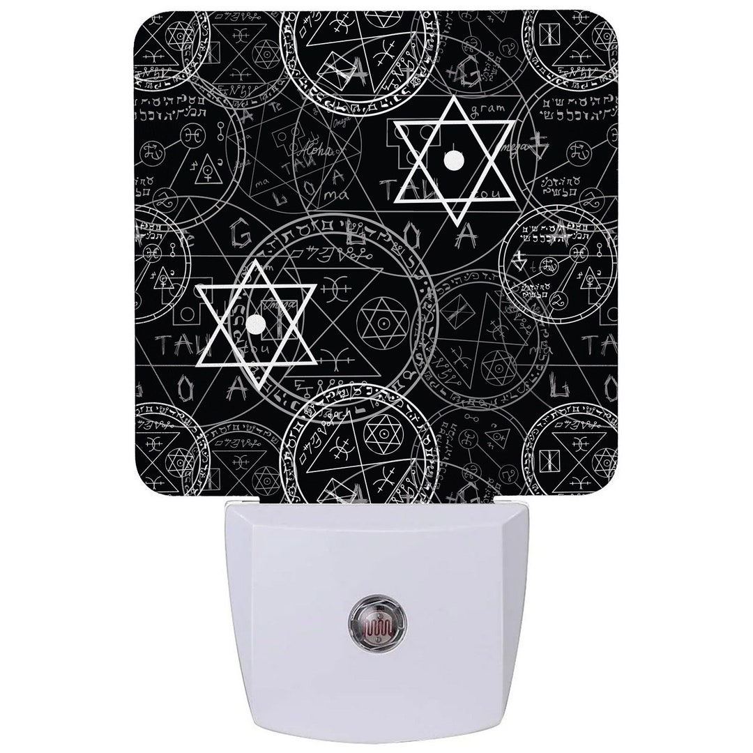Beautiful Mystic Occult Symbols Print LED Night Light Plug in / Light ...