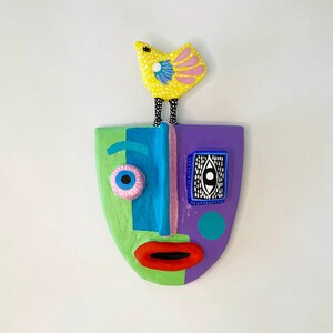 Handmade Original Paper Mache Wall Mask Home Decor Wallhanging - Etsy
