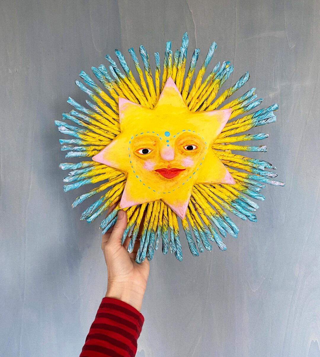Handmade - Original - Paper Mache - Wall Mask -wall Hanging - Etsy