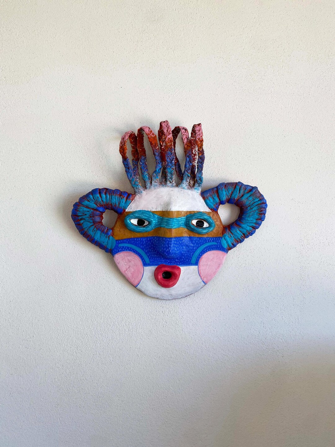 Handmade - Original - Paper Mache - Wall Mask - Home Decor - Wall Decor ...